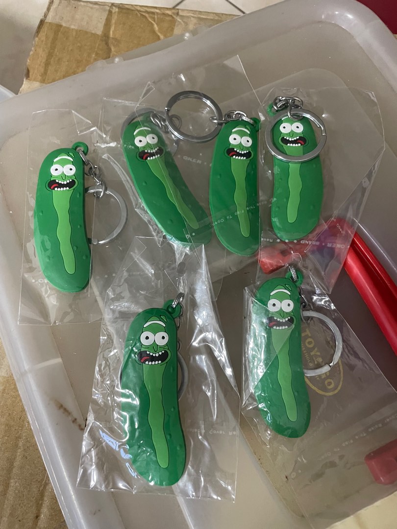 Pickle Rick PVC Keychain, Hobbies & Toys, Toys & Games on Carousell
