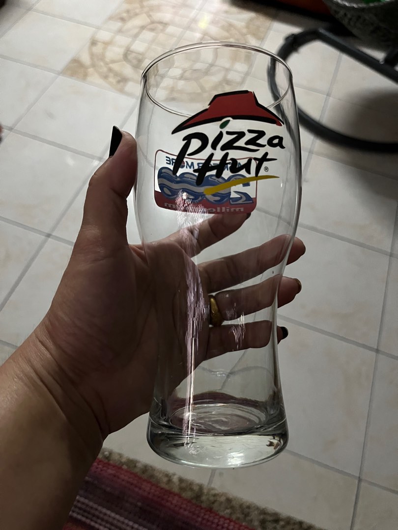 Pizza hut clear glass, Furniture & Home Living, Bathroom & Kitchen ...