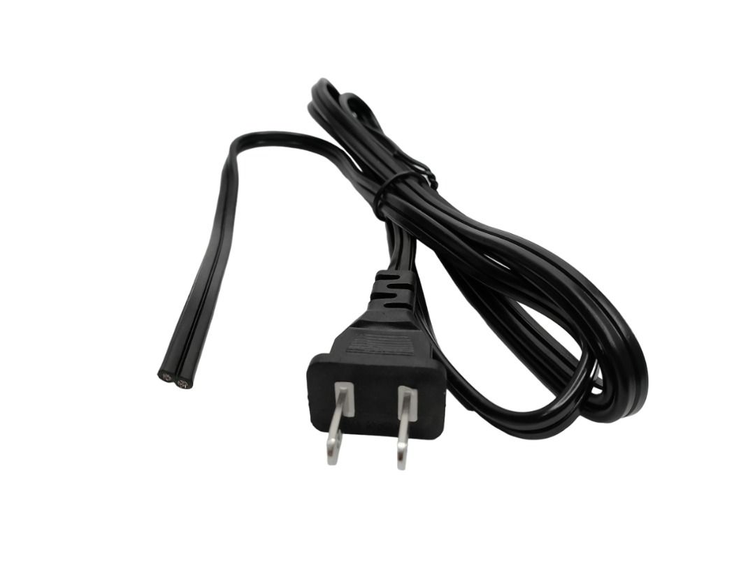 POWERCORD AC 6A 250V 2-PIN US TYPE to OPEN WIRE, 1-meter HEAVY DUTY ...