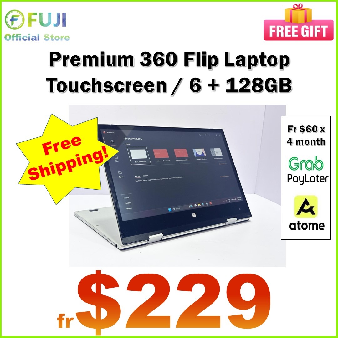 Premium 360 Flip + Touch Screen Laptop - Up to 8GB RAM + 128GB SSD ...
