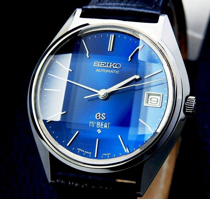SEIKO Grand Seiko High Beat 56GS 5645-7010 鋼 藍色錶盤 切割玻璃 男士, 名牌, 手錶 - Carousell