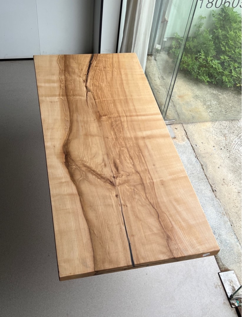 Solid Oak Wood Dining Table Slabs, Furniture & Home Living, Furniture ...
