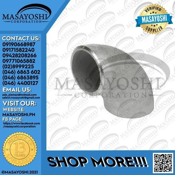 Stainless Steel 304 Elbow x 90o sch 40 Buttweld |SS Elbow | SS Buttweld ...