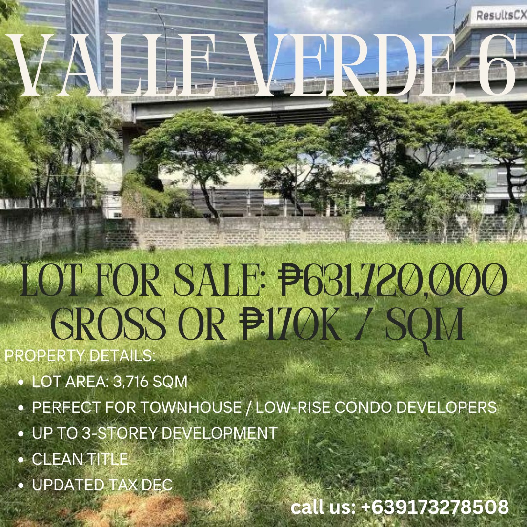 **strictly for buyer only**170k/sqm, 3716sqm lot in Valle Verde 6 for sale, Property, For Sale ...