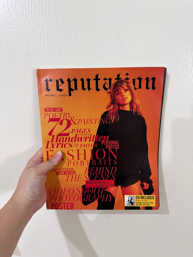 Taylor Swift reputation magazine vol. 1 w/ poster ONLY (no CD), Hobbies ...
