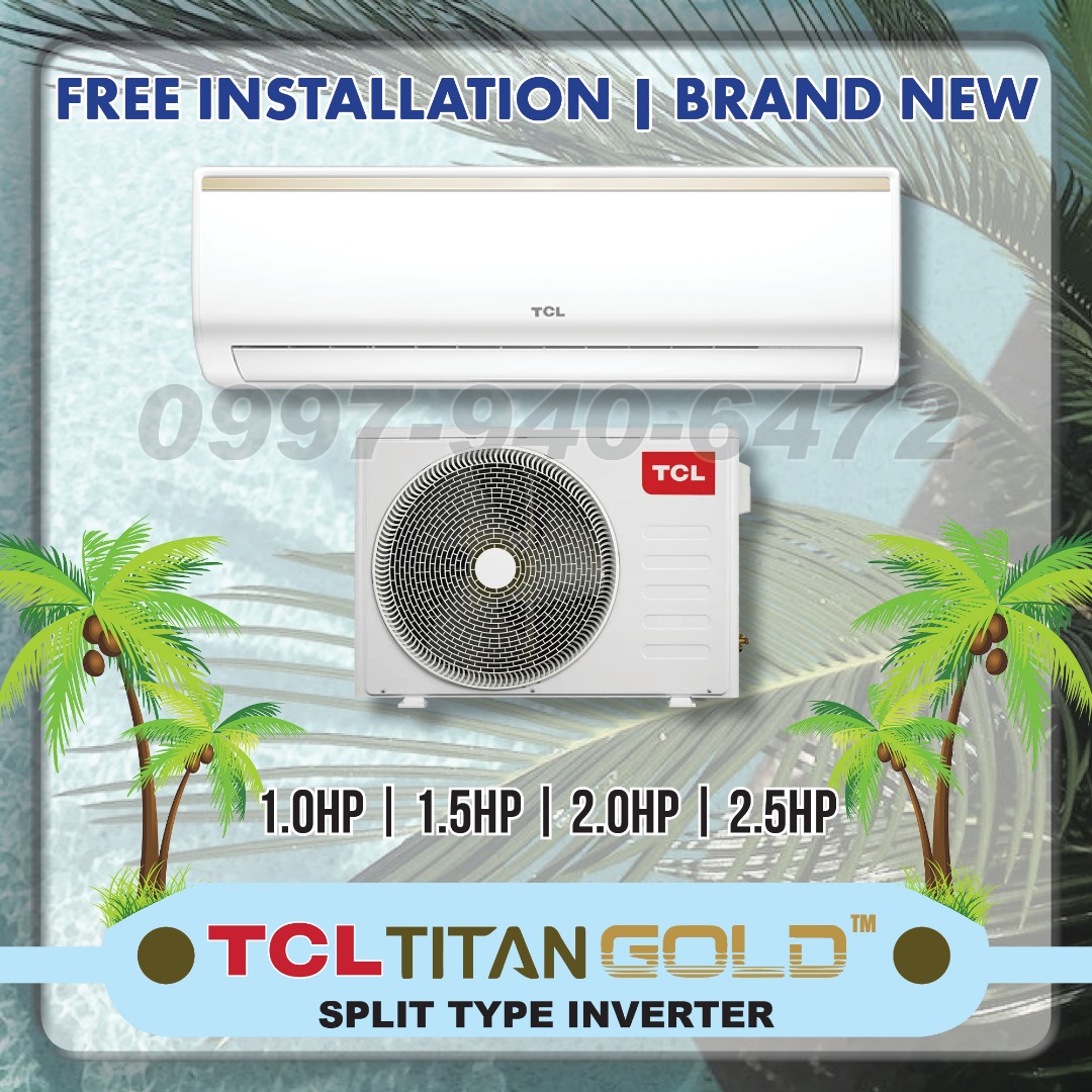 TCL Titan Gold Split Type Air Conditioners Inverter: Free Installation ...