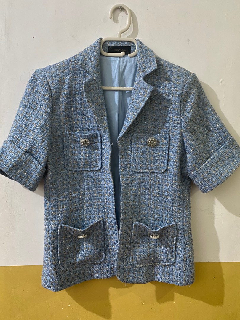 Tweed Top/Topper, Women's Fashion, Tops, Others Tops on Carousell