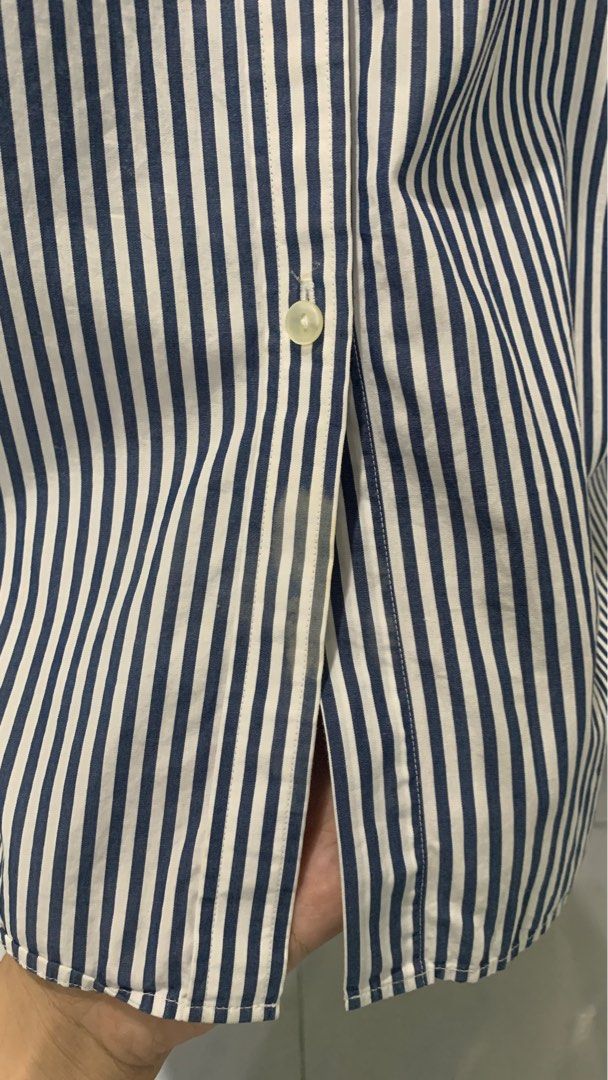 Uniqlo Stripe Shirt (Defect), Women's Fashion, Tops, Shirts on Carousell