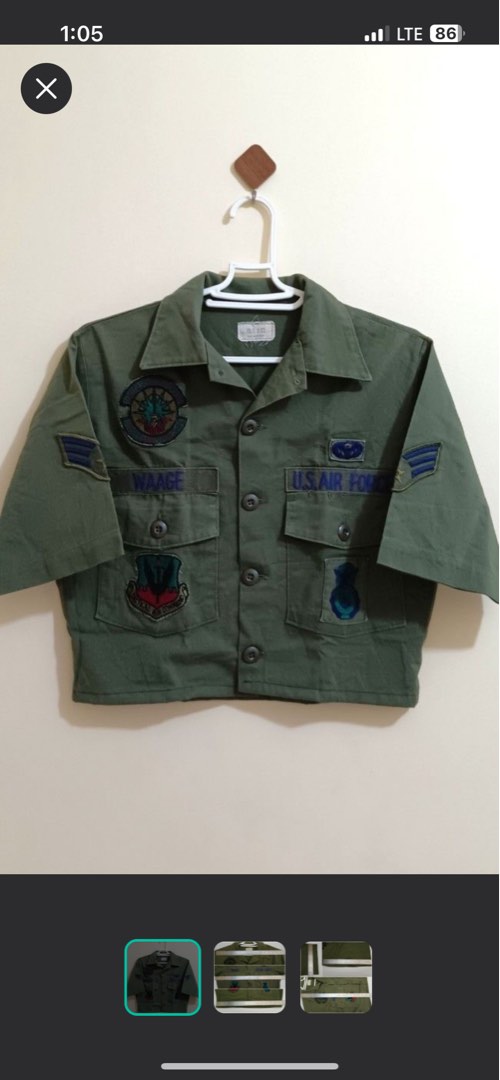 us army military green top, Women's Fashion, Tops, Blouses on Carousell