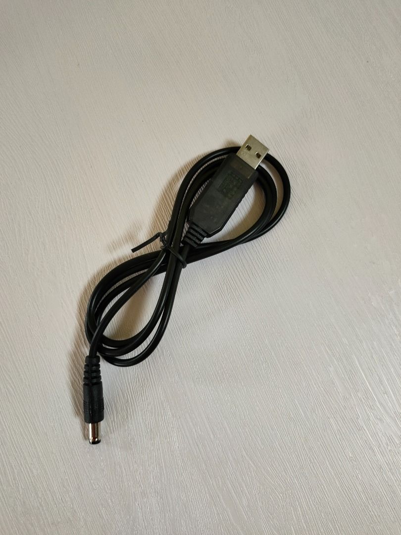 USB type A to 9v 5.5mm barrel plug to power some routers, other devices ...