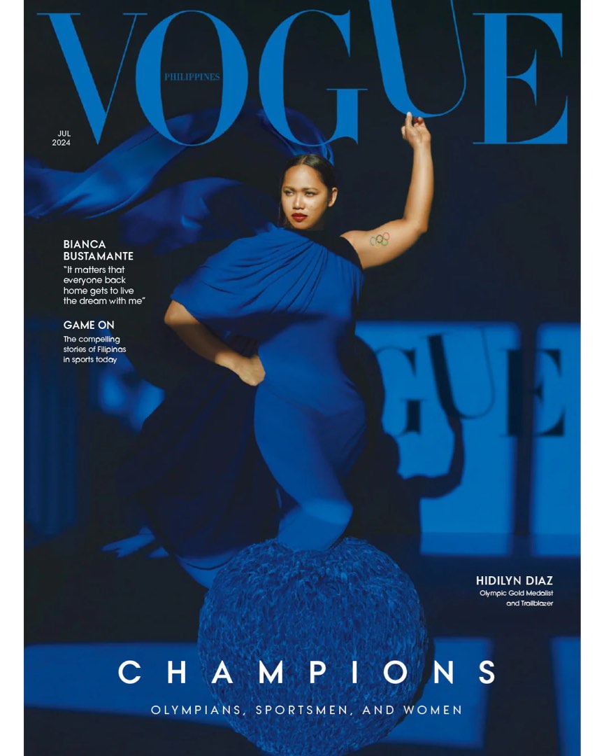 Vogue Philippines Hidilyn Diaz July 2024 Magazine Cover, Hobbies & Toys ...