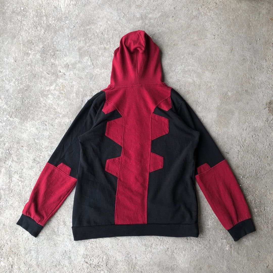 y2k Deadpool Marvel Mad Engine full zip hoodie, Men's Fashion, Tops ...