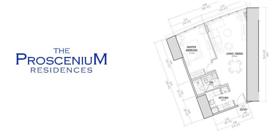 1 Bedroom Condominium For Sale is Located in The Proscenium Residences ...