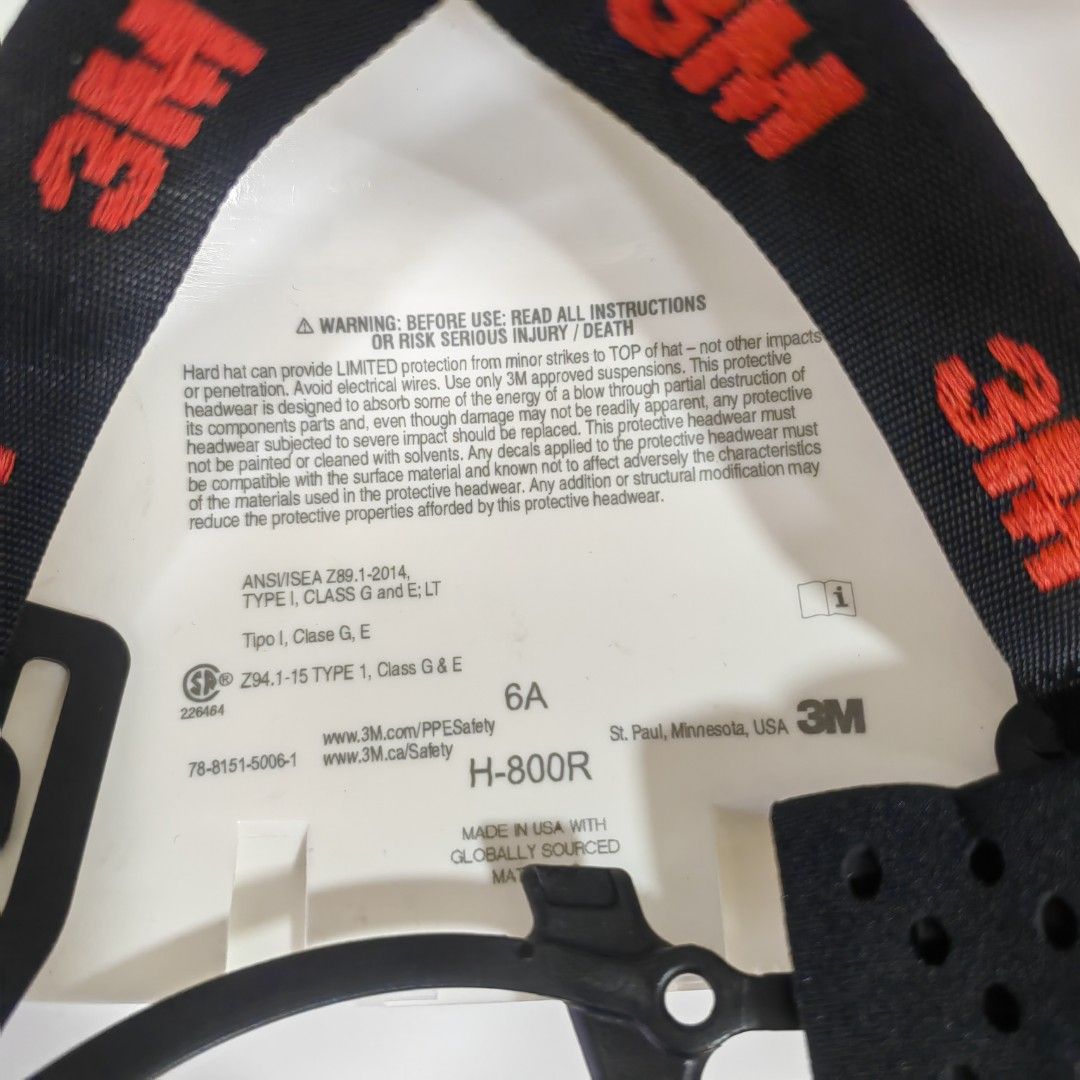 3M Safety Helmet Full Brim Dosh Sirim Approved Ratchet Type White, Men ...