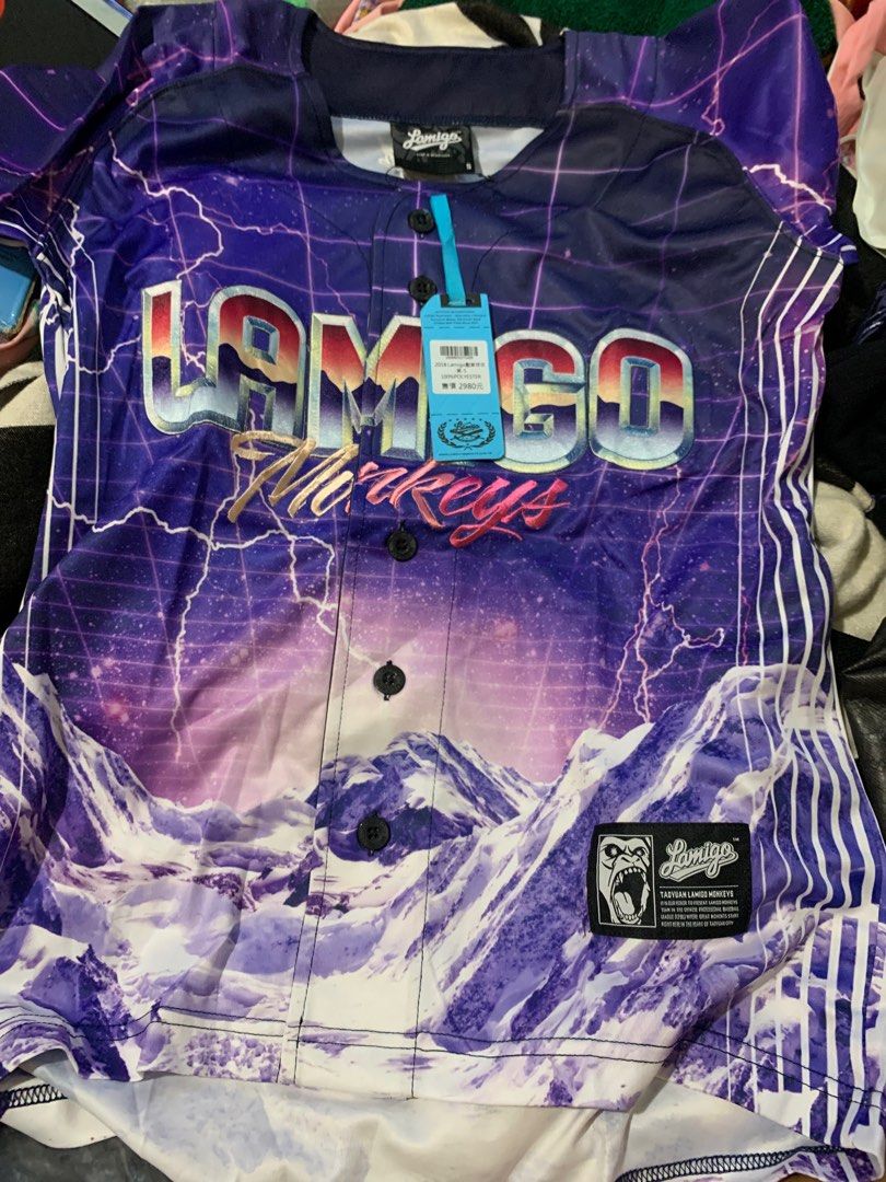絕版 未拆標 CpBl 中華職棒 Lamigo 動滋趴 棒球 衣 球衣 size s 桃猿 中職, 他的時尚, 上衣與西裝, T恤、Polo衫在旋轉拍賣
