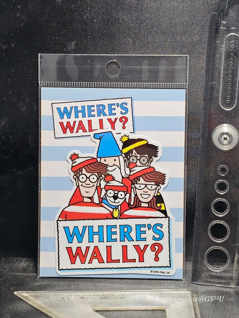 全新 威利在哪裡 WHERE'S WALLY ウォーリーダイカットステッカー バストアップ集合 Vinyl Sticker ウッドペッカーダ ...