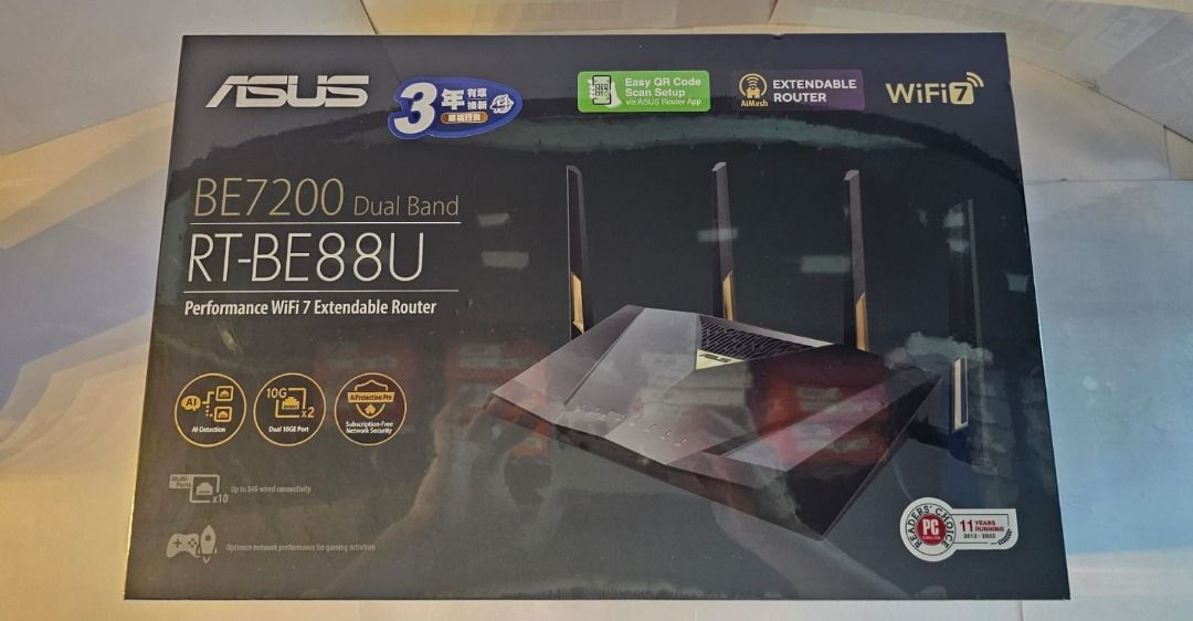 🌟全新行貨🌟⭕️ ASUS RT-BE88U 雙頻 WiFi 7 AiMesh 可擴展效能 路由器 10GbE SFP+ AI Mesh ...