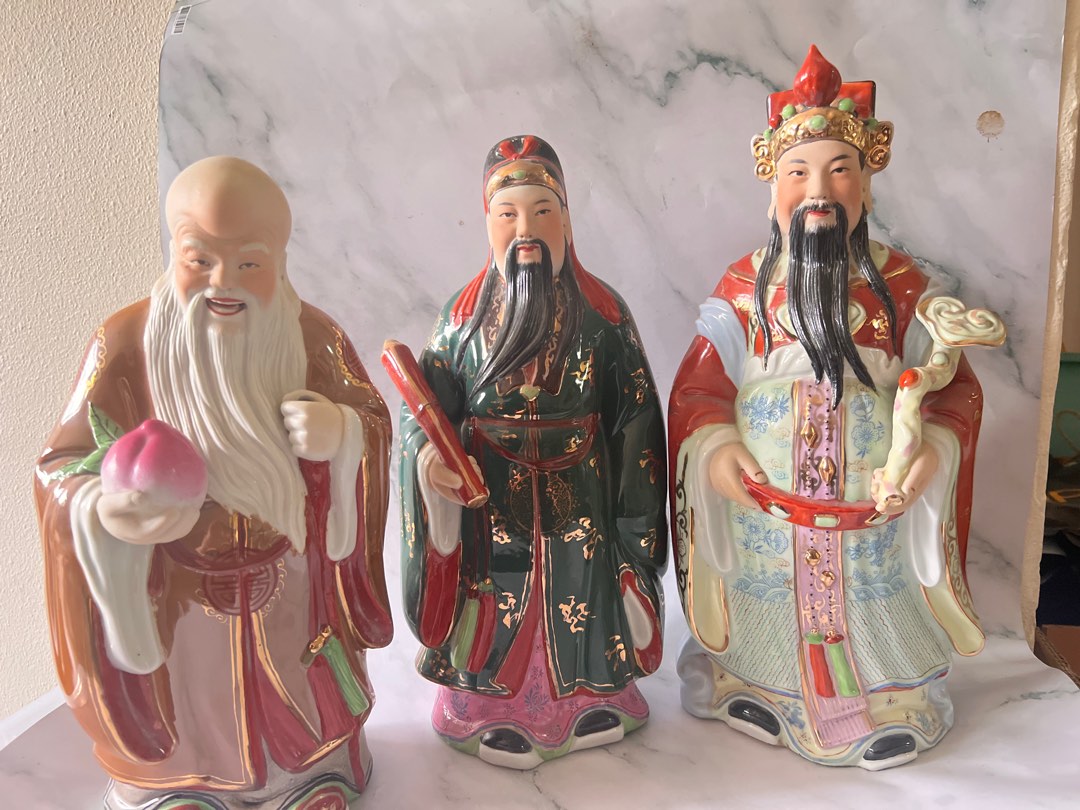 福禄寿 Fu Lu Shou Figurines, Hobbies & Toys, Memorabilia & Collectibles ...