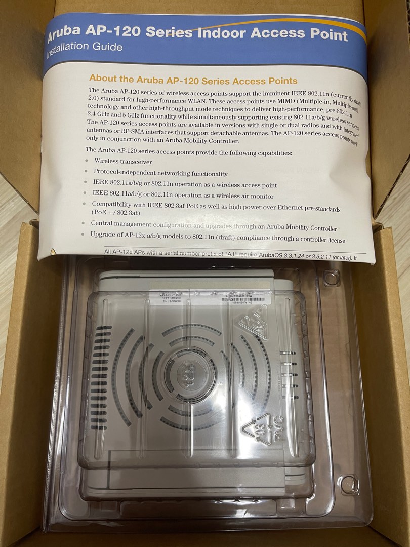 ARUBA Network AP125 WirelessAP Dual Radio INT 路由器 modem, 電腦＆科技, 電腦周邊及配件 ...