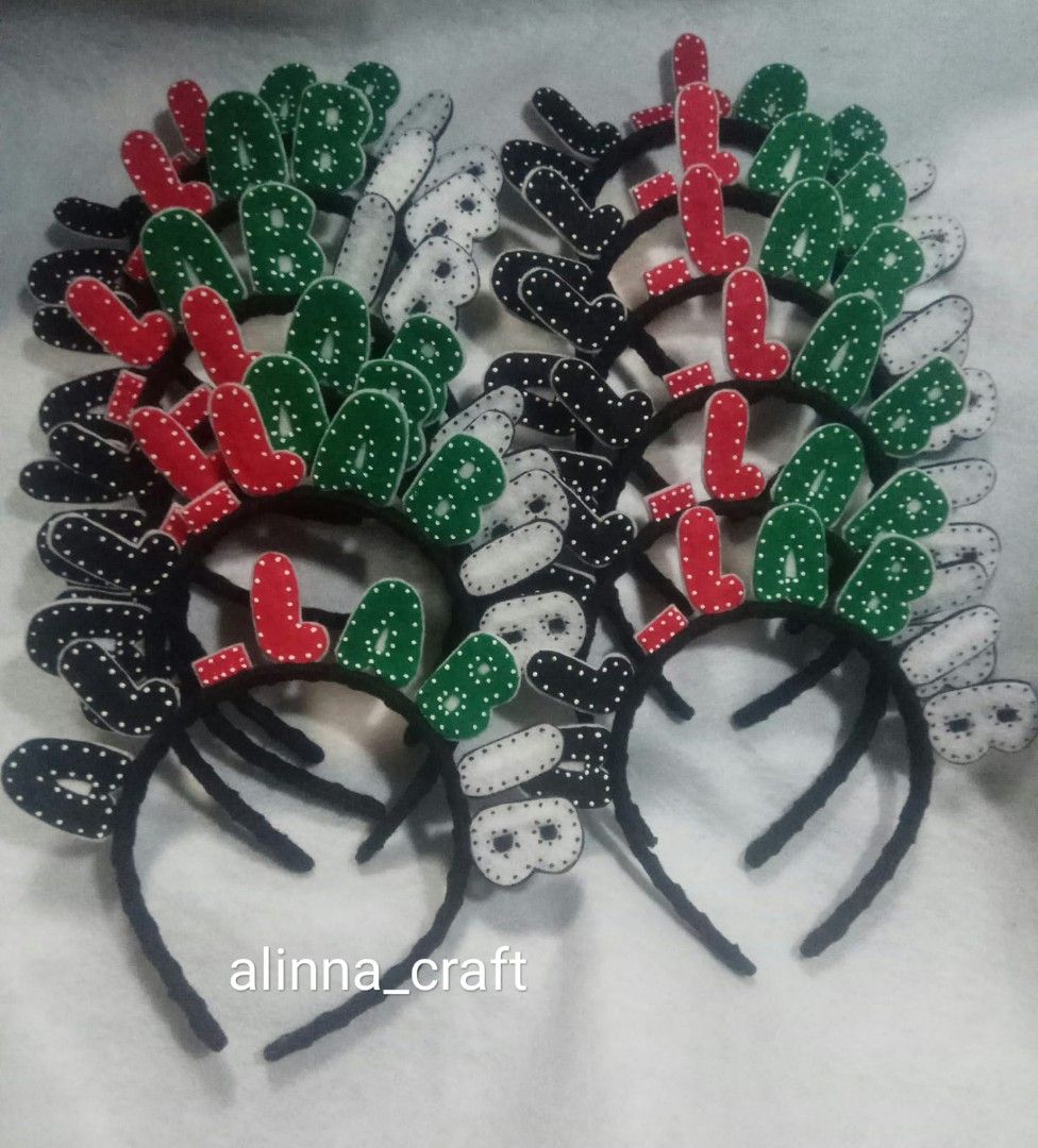 Bando custom, bisa request nama, warna, model, Fesyen Wanita, Aksesoris ...