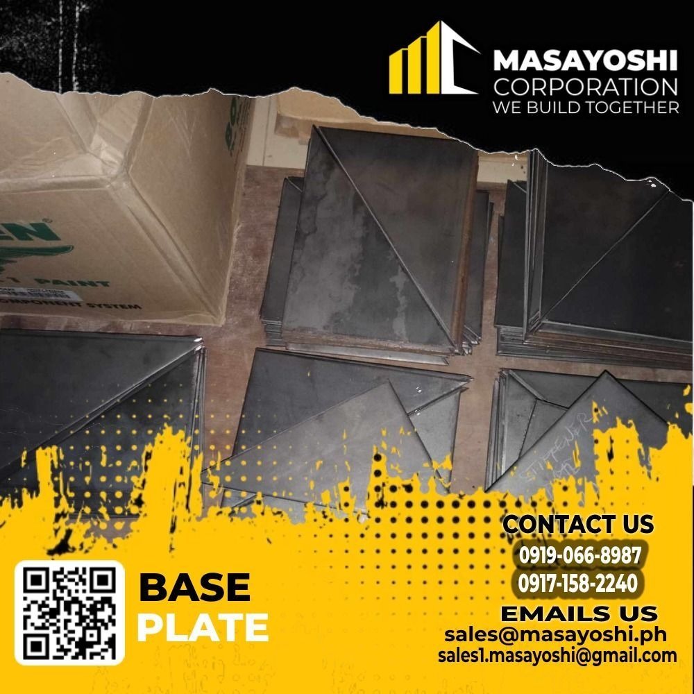 Base Plate 10mm x 300 x 300 w/ 4holes 12mm hole , Anchor Bolt ...