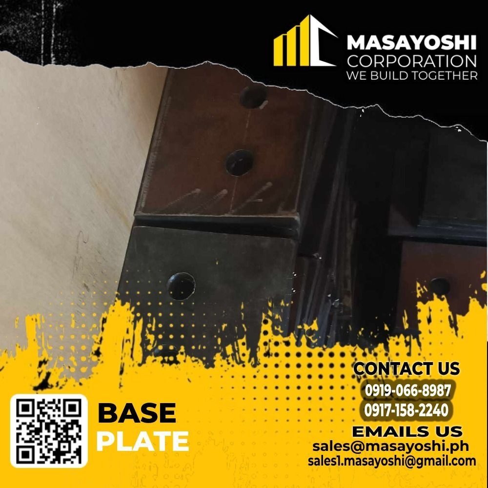 BASE PLATE 300MM X 300MM X 8MM, , Anchor Bolt, Stiffener, Deformed Bar ...
