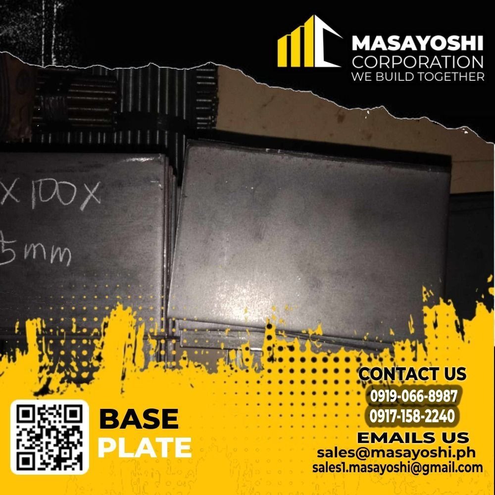 Base Plate 40mm x 400mm x 400mm, Anchor Bolt, Stiffener, Deformed Bar ...