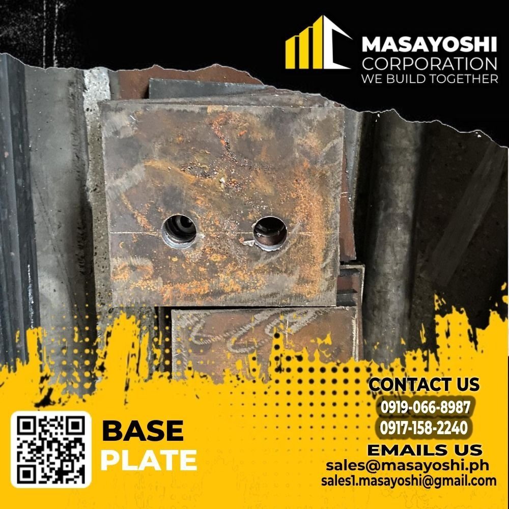 Base Plate 8mm x 300 x 300 w 4holes 15mm, Anchor Bolt, Stiffener ...