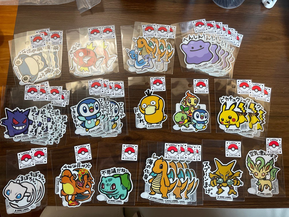 b-side label pokémon center stickers, Hobbies & Toys, Toys & Games on ...