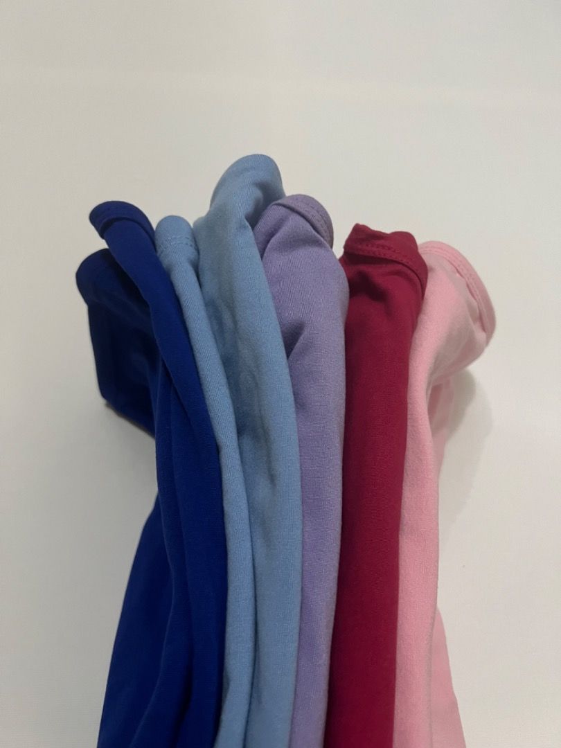 Bundle of 5 Basic body hugging Double Lining Top Full Length Fit Fitted ...