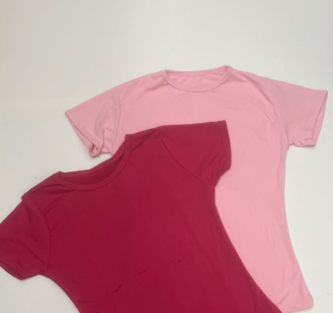 Bundle of 5 Basic body hugging Double Lining Top Full Length Fit Fitted ...