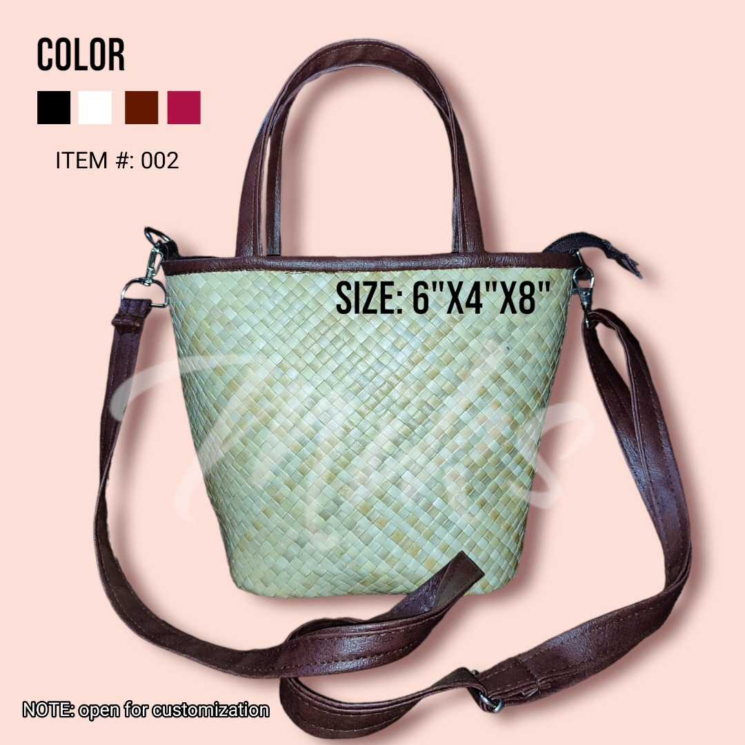 Chic Native Handmade Pandan Sling Bag - Eco-Friendly & Stylish, Women's ...