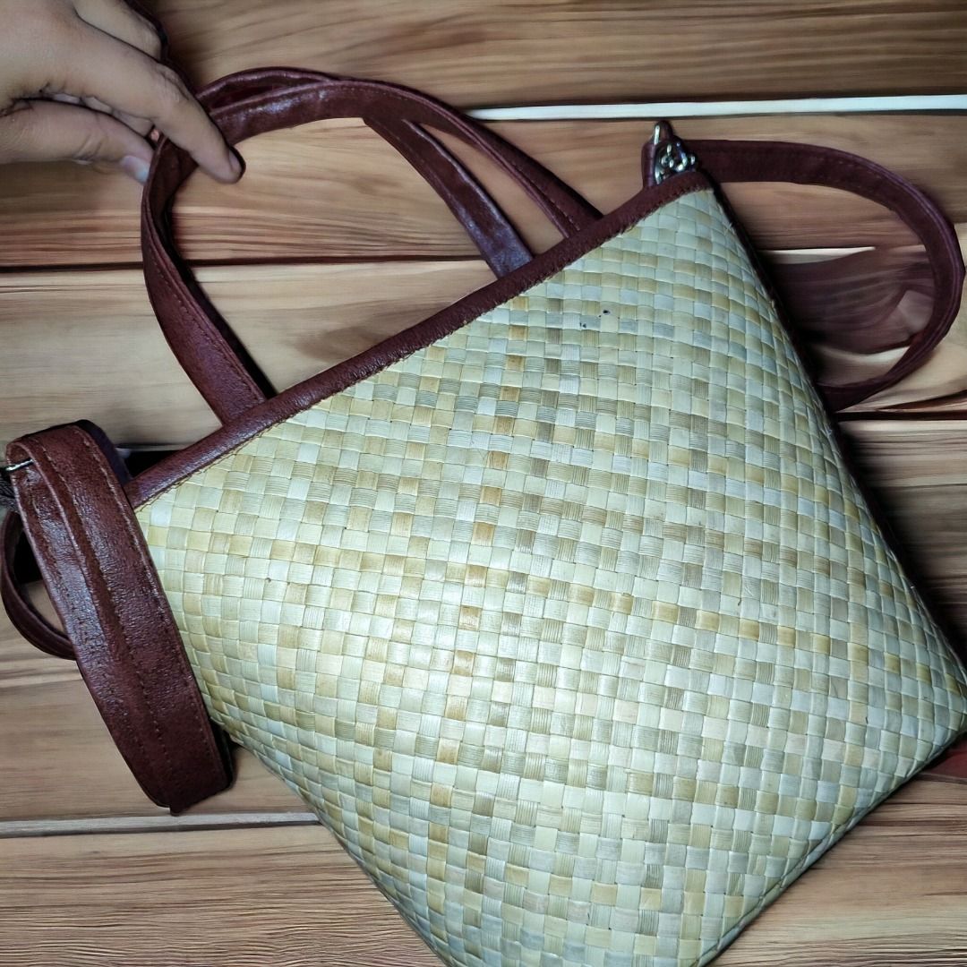 Chic Native Handmade Pandan Sling Bag - Eco-Friendly & Stylish, Women's ...