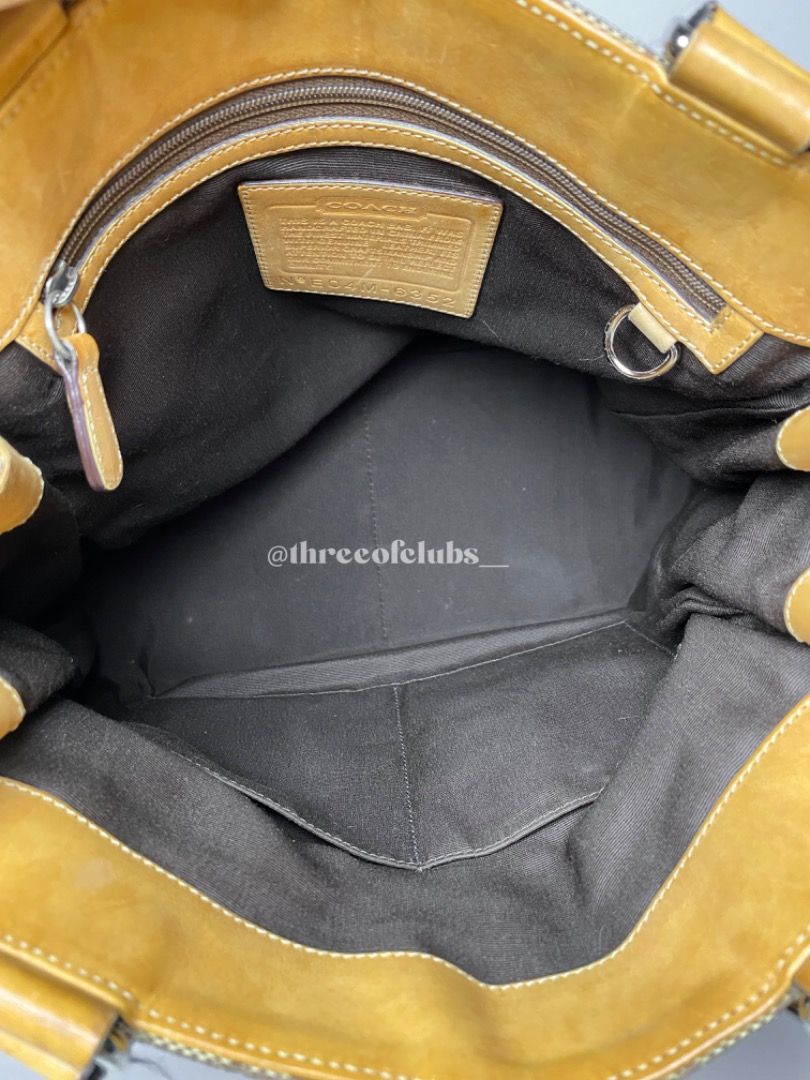 Coach Hampton Monogram Canvas Leather Front Clip Shoulder Bag, Luxury ...