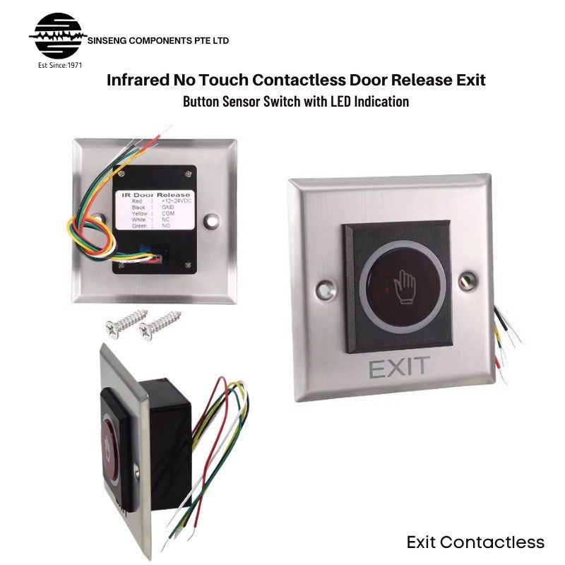 7-STAR* No Touch Door Exit Contactless Button by Infrared Sensor No ...