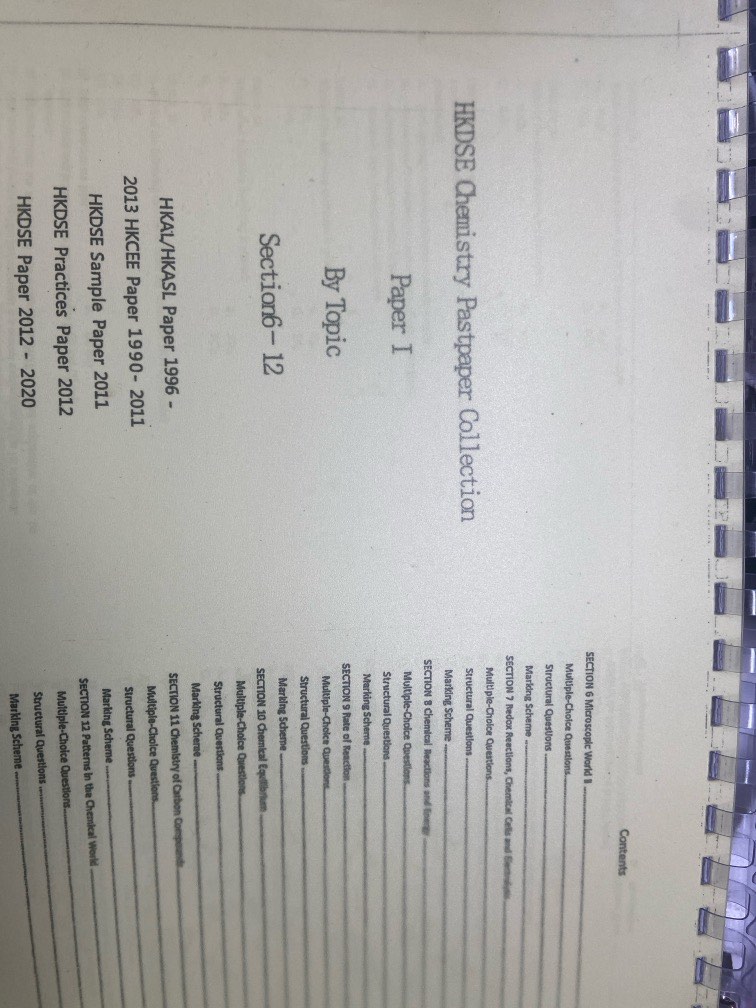 Dse chemistry past paper collection (by topic), 興趣及遊戲, 書本 & 文具, 教科書 ...