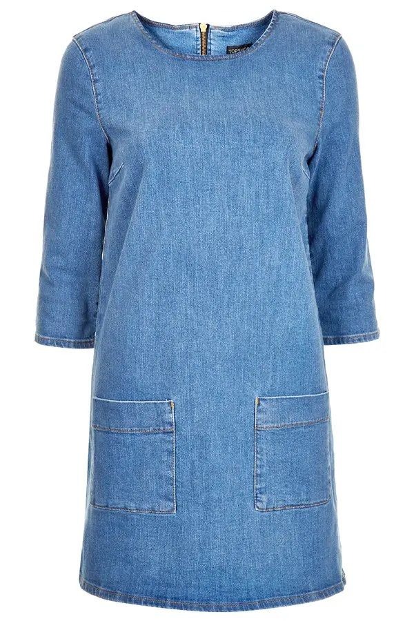 Esprit EDC Soft Denim Midi Dress Tunic, Women's Fashion, Dresses & Sets ...