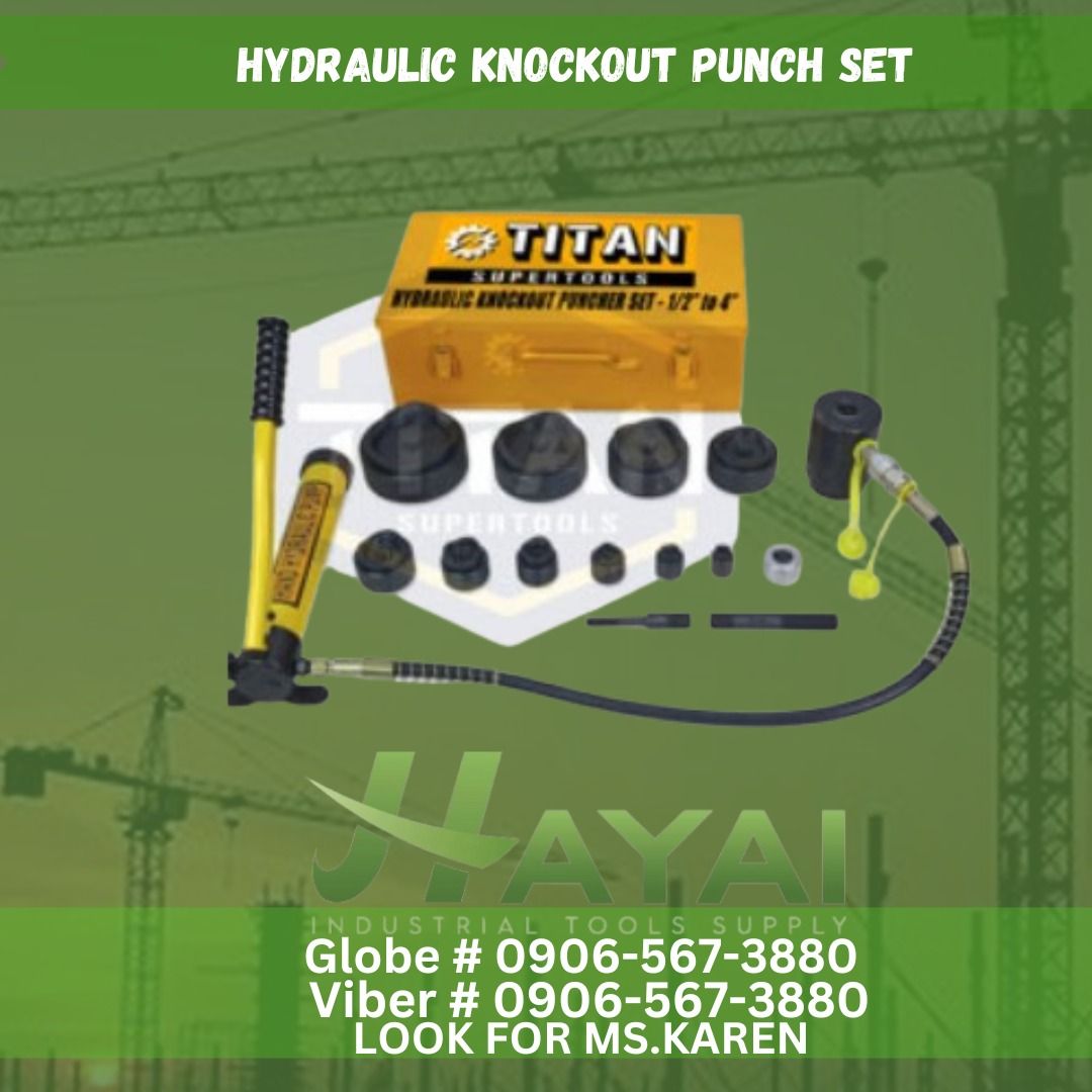 Hydraulic Knockout Punch Set, Commercial & Industrial, Construction Tools & Equipment on Carousell