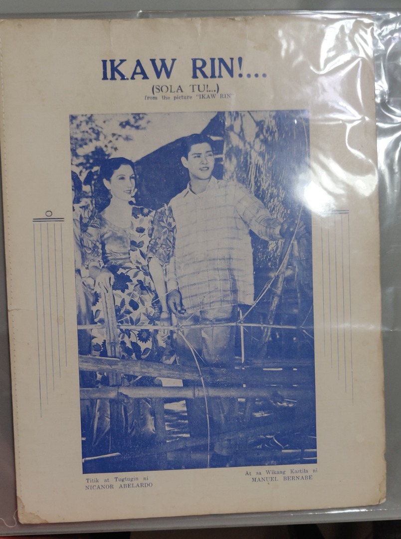 IKAW RIN" (1940)Piano Sheet: RUDY CONCEPCION'S LAST COMPLETE MOVIE ...