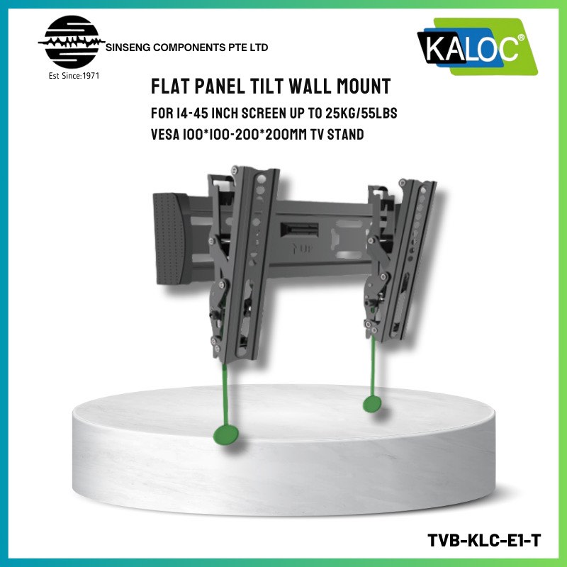 Kaloc E1-T 14"-45" FLAT PANEL TILT WALL MOUNT (Load:25KG)100*100-200 ...