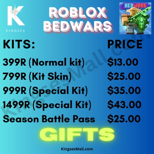 [Kingses Mall] Cheap! | Roblox Bedwars Kits & Season Battle Pass, 電子遊戲 ...