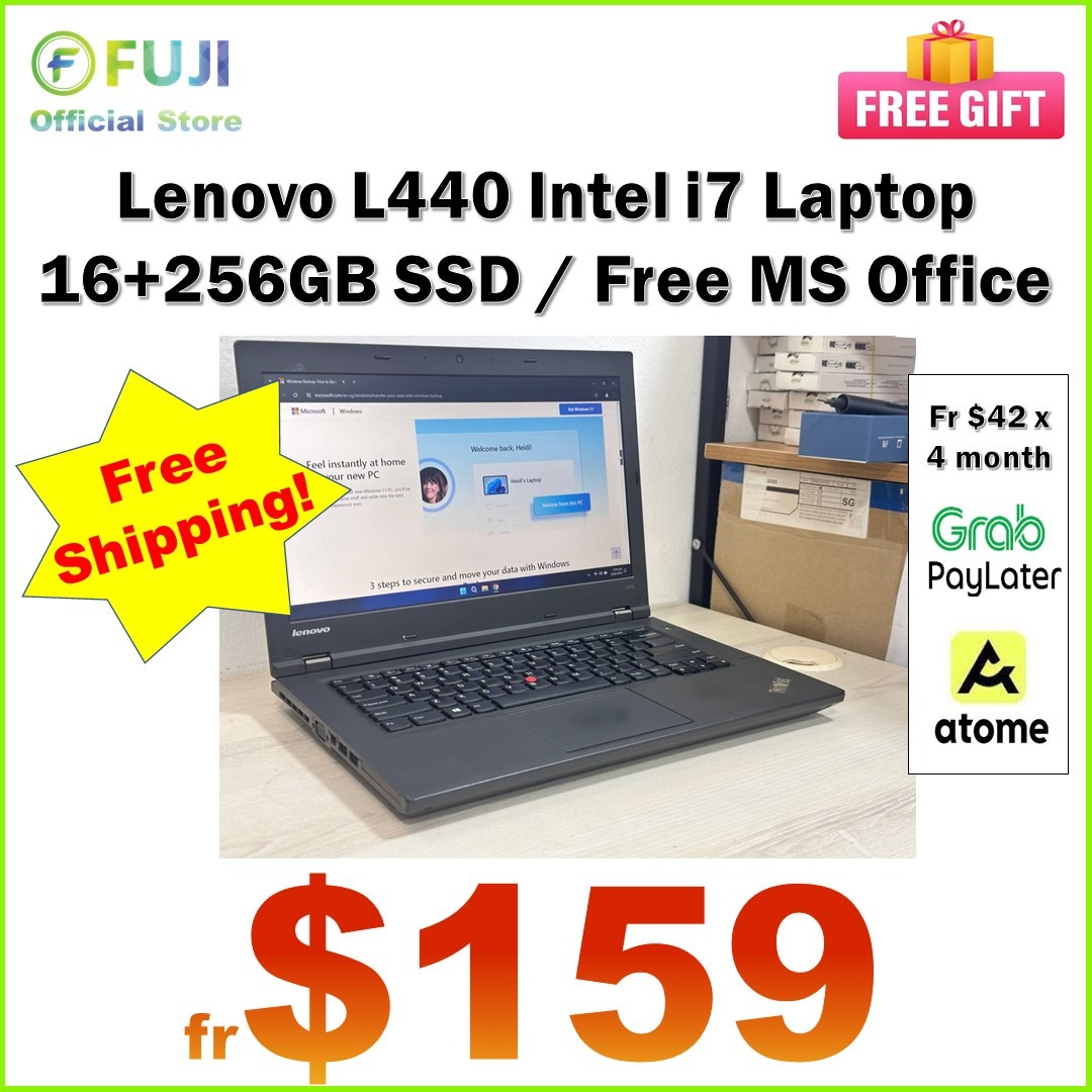 Lenovo 14 Inch Intel I7 SSD Laptop - 16GB RAM + 256GB SSD - Windows 11 ...