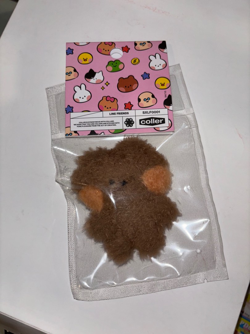 Line Friends Bnini Brown Bear - Minini World Coller Sticons Plush ...