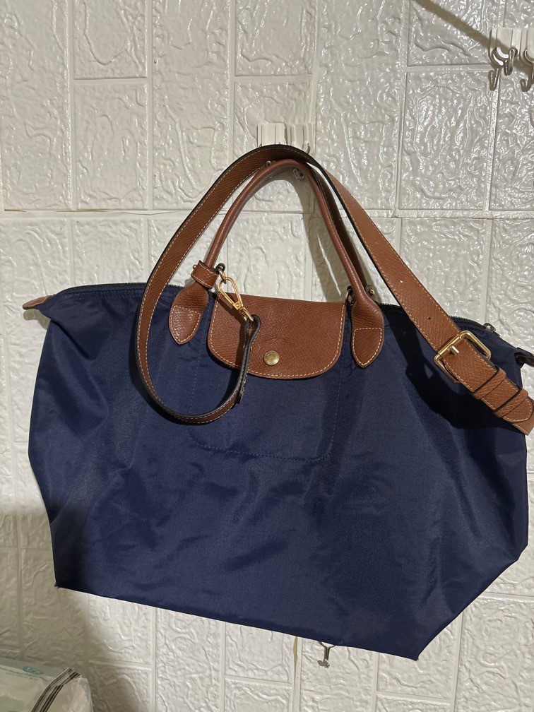 Longchamp Le Pliage Short handle with sling, Luxury, Bags & Wallets on ...