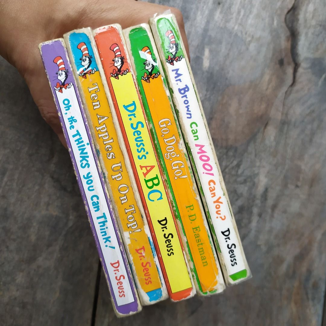 LOT OF 5 DR. SEUSS MINI BOARD BOOKS: Mr. Brown Can Moo, ABC, Oh the ...