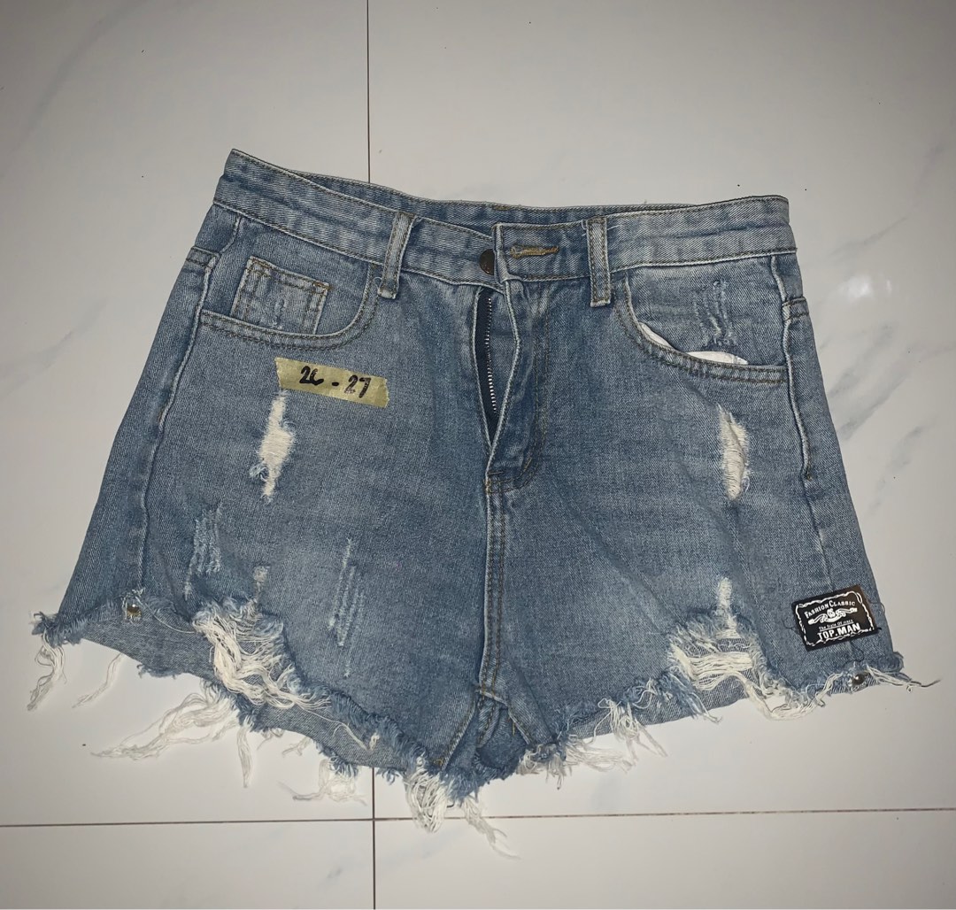 Maong short, Women's Fashion, Bottoms, Shorts on Carousell