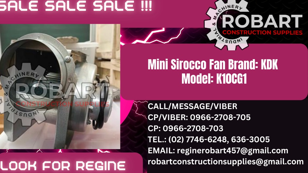 Mini Sirocco Fan Brand: KDK Model: K10CG1, Commercial & Industrial ...