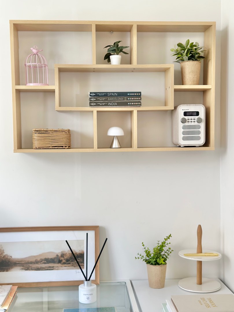 Oak Look Multi Section Shelf, Furniture & Home Living, Furniture ...