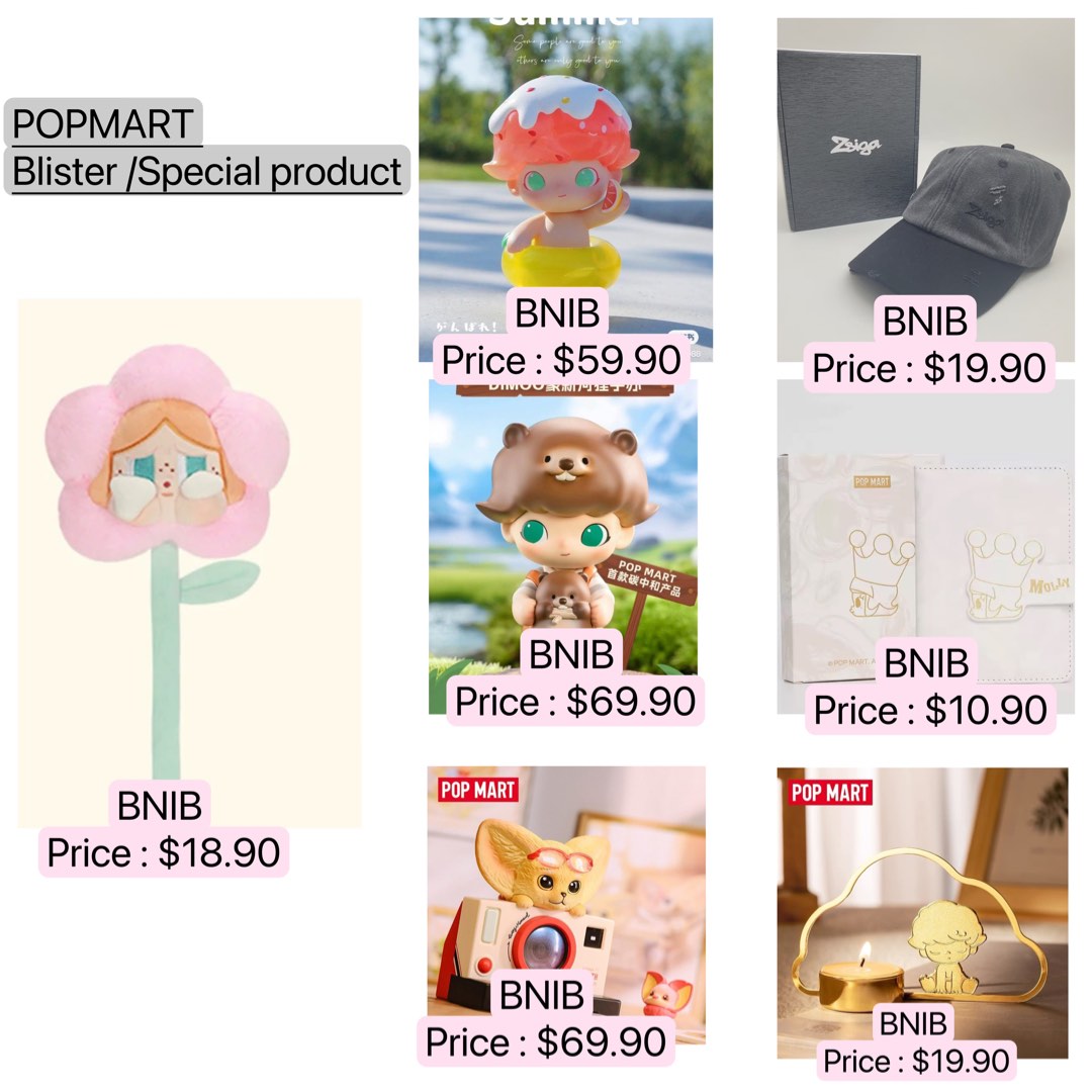 POPMART / Sanrio / TNT / Dimoo / Crybaby flower/ Hangyodon / Hello ...