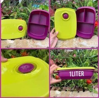 Tupperware Reheatable Divided Lunch Box 1.0L, Furniture & Home Living ...